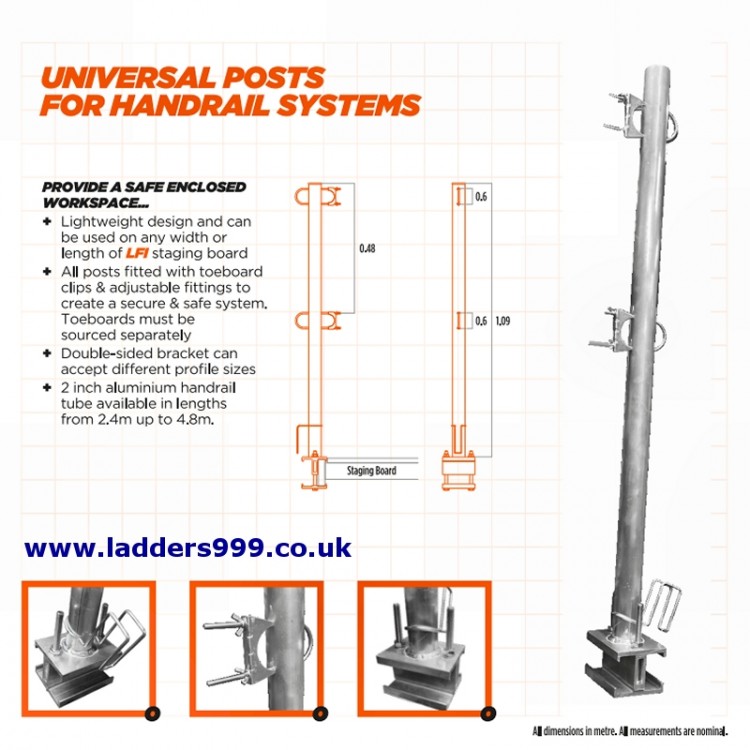 Staging Board Handrail Support Brackets from Ladders999