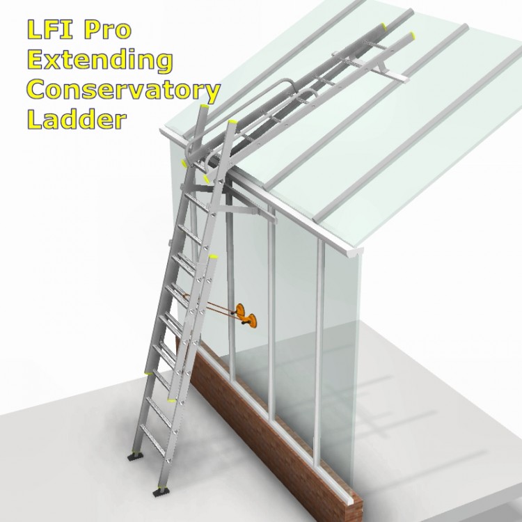 LFI Pro Extending Conservatory Roof Access Ladders from ladders999
