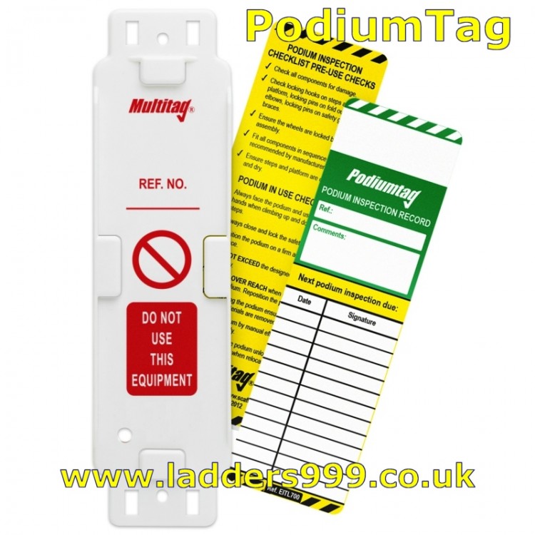 Podium Tag Safety Inspection Tagging System for Podium Steps from ...
