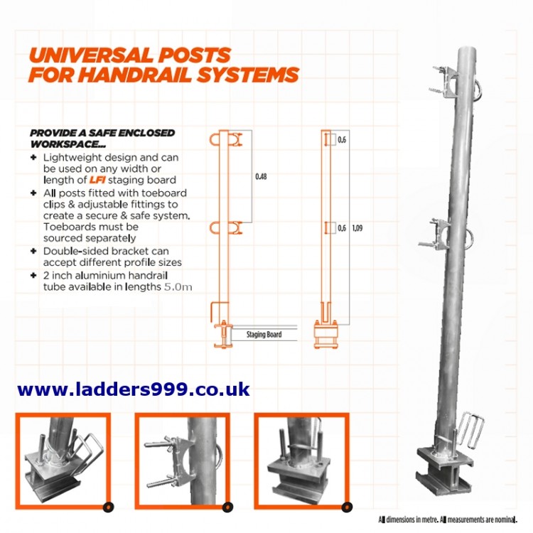 Staging Board Handrail Support Brackets from Ladders999