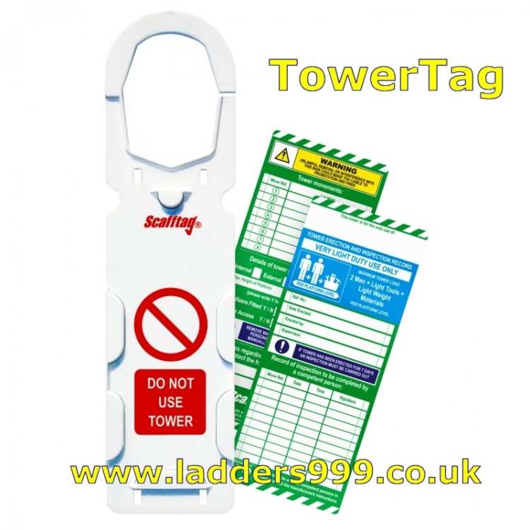 TowerTag Safety Inspection Tagging System for Scaffold Towers by Ladders999