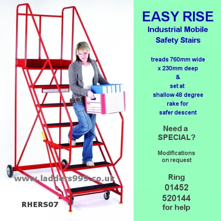 EASY RISE Steel Mobile Safety Steps by ladders999