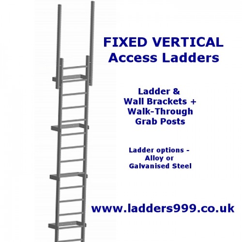 Vertical FIXED LADDERS - Ladder & Walkthrough Grab Posts - by Ladders999