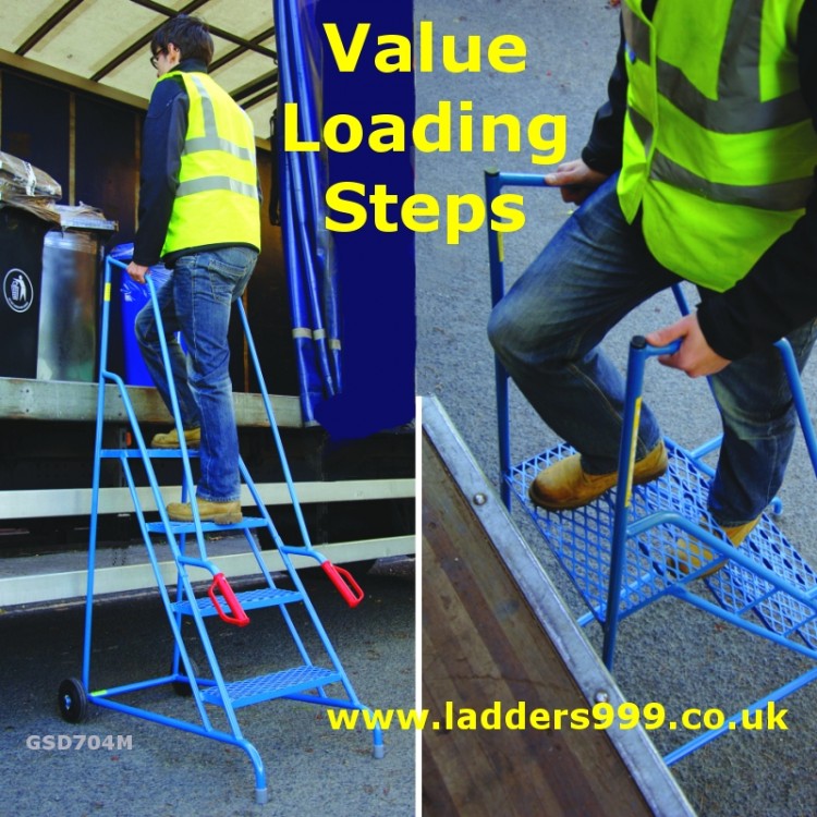 VALUE LOADING STEPS by Ladders999 - Steel Mobile Safety Steps for truck ...